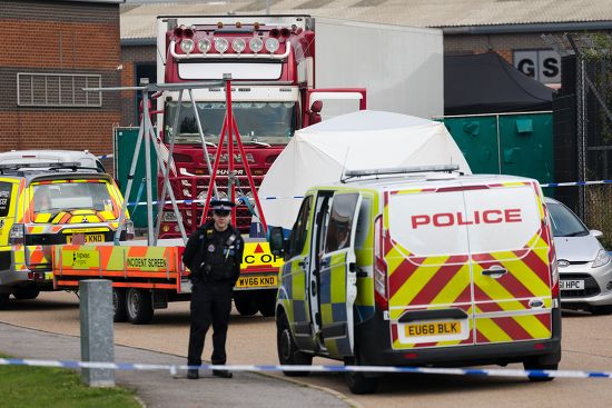 Police Officers Cordon Off Area Around Editorial Stock Photo - Stock ...