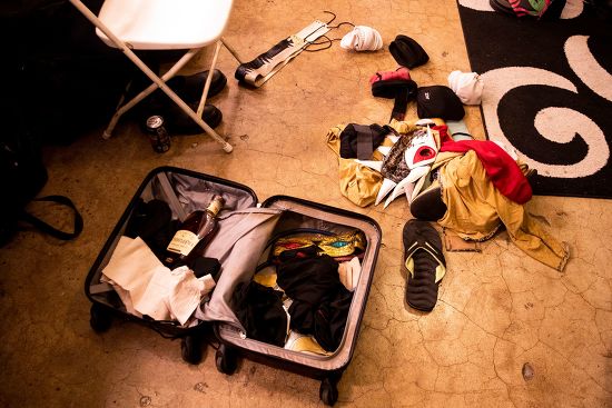 Wrestlers Suitcase Open Backstage During Lucha Editorial Stock Photo ...