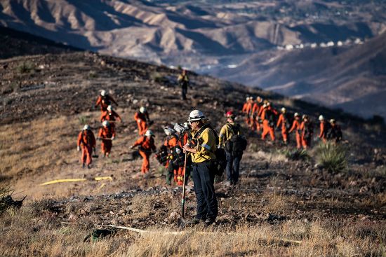 Firefighters Yellow Inmates Orange Put Out Editorial Stock Photo ...