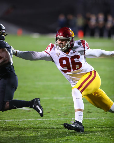 Usc Trojans Defensive Lineman Caleb Tremblay Editorial Stock Photo ...