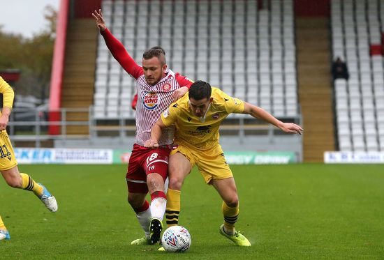 Dean Parrett Stevenage Luke Conlan Morecambe Editorial Stock Photo ...