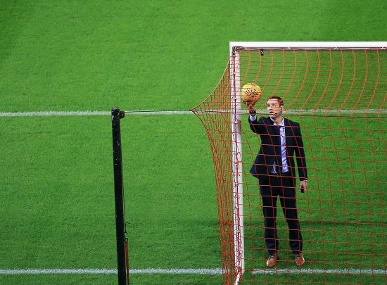 Referee Mr Jarred Gillet Tests Goal Editorial Stock Photo - Stock Image ...