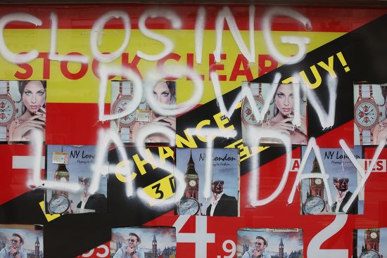 Closing Down Store Sign Oxford Street Editorial Stock Photo - Stock ...