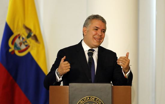 President Colombia Ivan Duque Participates Inauguration Editorial Stock ...