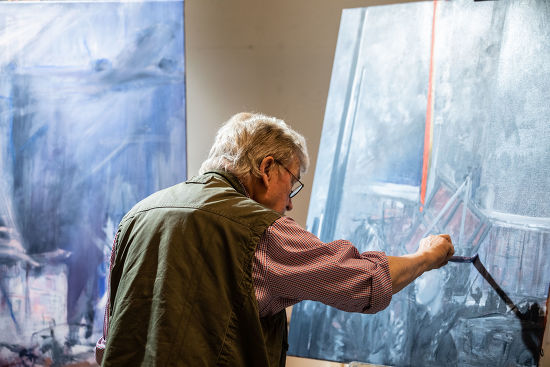German Painter Matthias Koeppel Paints Scene Editorial Stock Photo ...
