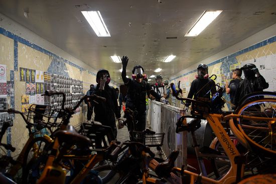 Protesters Set Barricade Bicycles During Rally Editorial Stock Photo ...