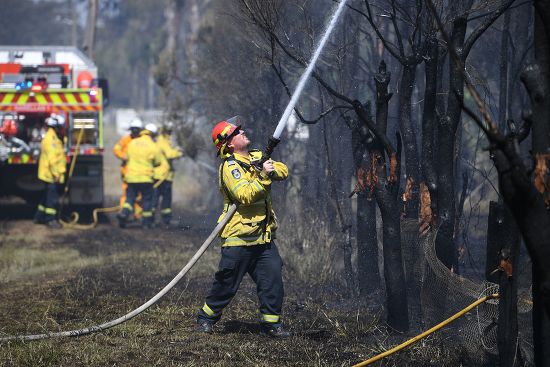 Firefighters Work Put Out Smoldering Earth Editorial Stock Photo ...