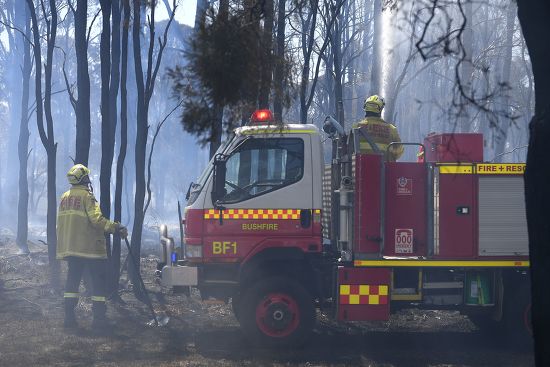 Firefighters Work Put Out Smoldering Earth Editorial Stock Photo ...