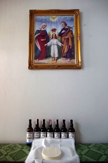Sacramental Breads Bottles Pure Grape Wine Editorial Stock Photo ...