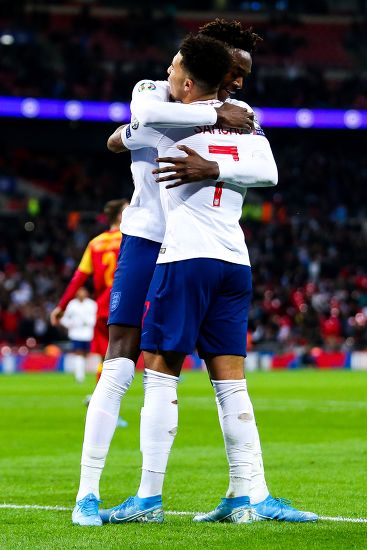 Tammy Abraham England Celebrates Jadon Sancho Editorial Stock Photo ... Tammy Abraham England Celebrates Jadon Sancho Editorial Stock Photo ...