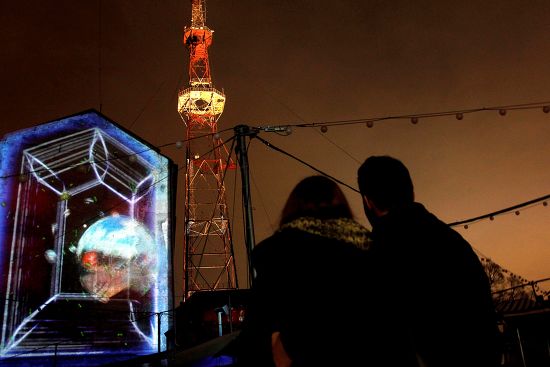 People Watch Interactive Audio Visual Projections Editorial Stock Photo ...