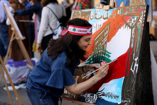Lebanese Artist Rima Assi Lebanese Artists Editorial Stock Photo ...