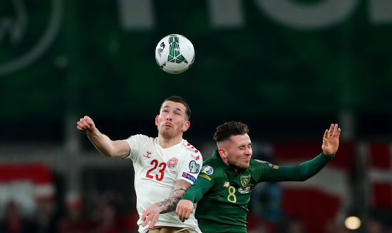 Republic Ireland Vs Denmark Denmarks Pierre Editorial Stock Photo ...