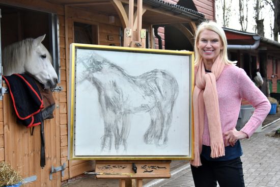 Anneka Rice Sketch Goldie By Lucian Editorial Stock Photo - Stock Image ...