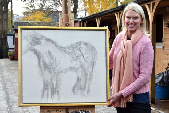 Anneka Rice Sketch Goldie By Lucian Editorial Stock Photo - Stock Image ...
