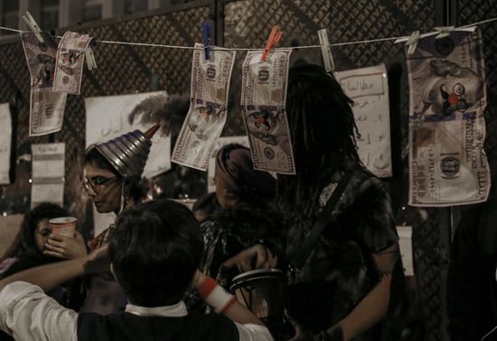 Lebanese Protesters Hang Fake Banknotes Leaflets Editorial Stock Photo ...