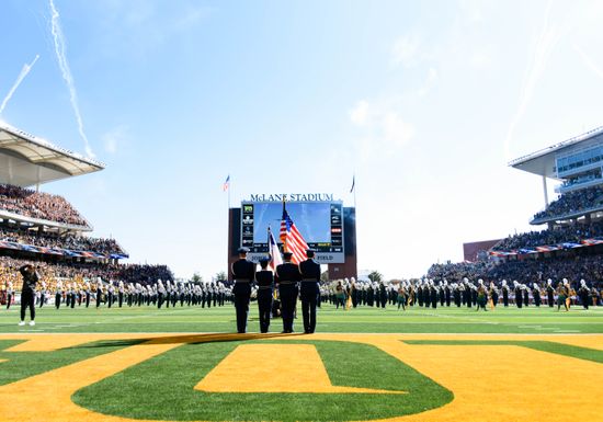 Rotc Members Hold Flags During National Editorial Stock Photo - Stock ...