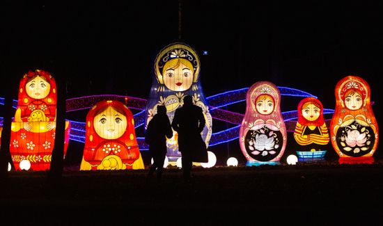 Visitors View Large Matryoshka Dollshaped Light Editorial Stock Photo ...