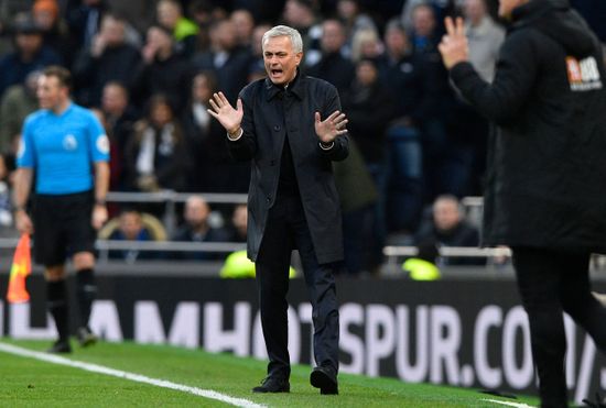Tottenham Hotspurs Manager Jose Mourinho Reacts Editorial Stock Photo ...