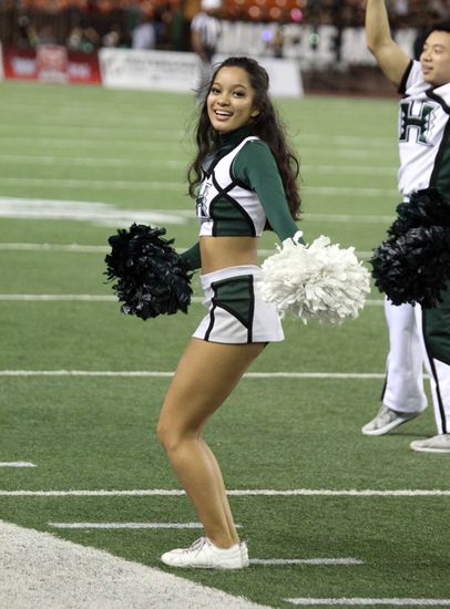 Hawaii Cheerleader Performs During Game Between Editorial Stock Photo ...