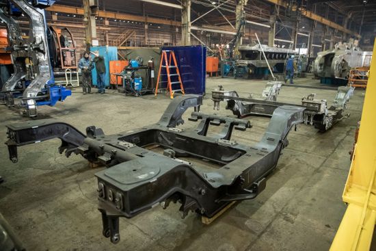 Railroad Wheel Assemblies Various Stages Production Redakčních stock ...