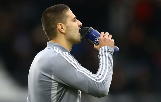 Aleksandar Mitrovic Fulham Drinking Buxton Bottle Editorial Stock Photo ...
