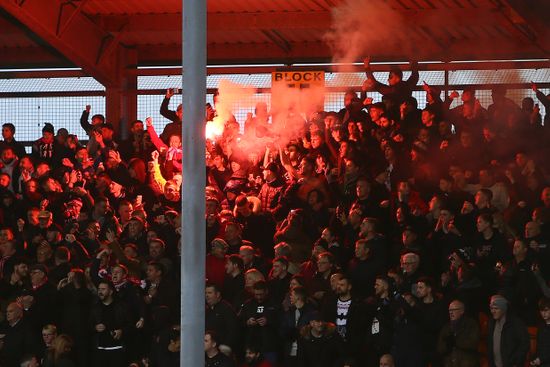 Fleetwood Fans Light Red Flare Editorial Stock Photo - Stock Image ...