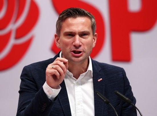 Leader Spd Saxony Martin Dulig Delivers Editorial Stock Photo - Stock ...