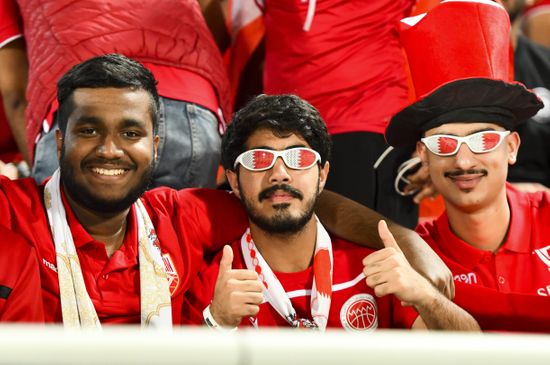 Bahrain Fans Cheer Before 24th Arabian Editorial Stock Photo - Stock ...