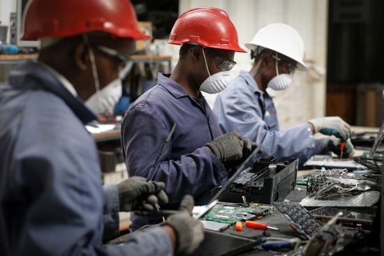Workers Dismantle Various Electronic Devices Recycling Editorial Stock ...