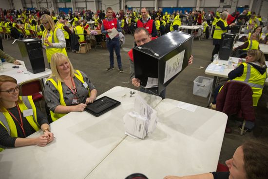 Emptying Ballot Boxes General Election Counting Editorial Stock Photo ...