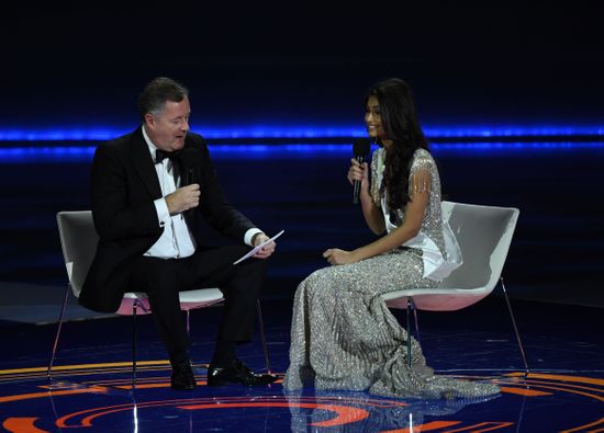 British Journalist Piers Morgan L Interviews Editorial Stock Photo ...