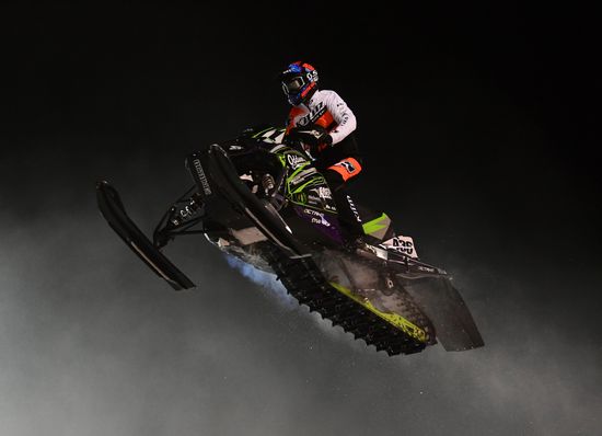 Professional Snocross Racer Travis Muller Competes Editorial Stock ...