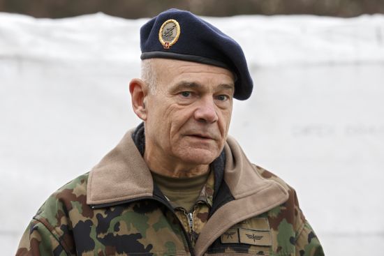 Major General Bernhard Mueller Chief Swiss Editorial Stock Photo ...