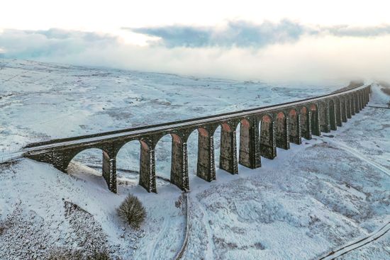 Fresh Snow By Ribble Viaduct Ribble Editorial Stock Photo - Stock Image ...