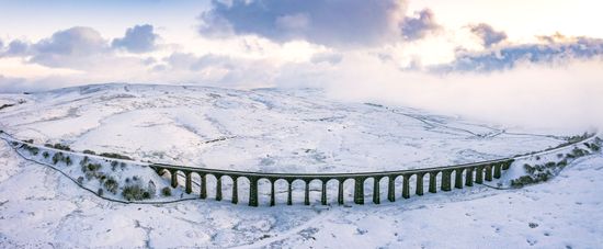 Fresh Snow By Ribble Viaduct Ribble Editorial Stock Photo - Stock Image ...