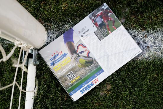 Screwfix Advert Inside Matchday Programme Editorial Stock Photo - Stock ...