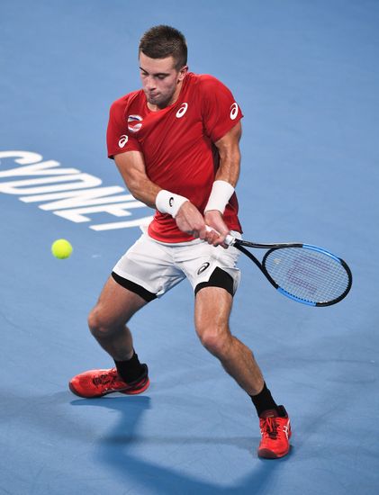 Borna Coric Team Croatia Action During Editorial Stock Photo - Stock ...