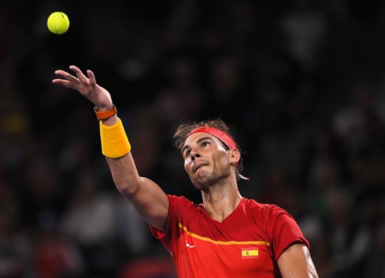 Rafael Nadal Team Spain Serving During Editorial Stock Photo - Stock ...