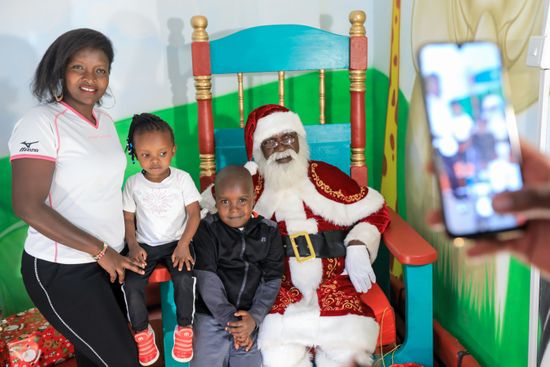 Kenyan Zedekiah Miyare Dressed Santa Claus Editorial Stock Photo ...