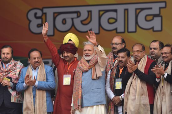 Prime Minister Narendra Modi Waves People Editorial Stock Photo - Stock ...