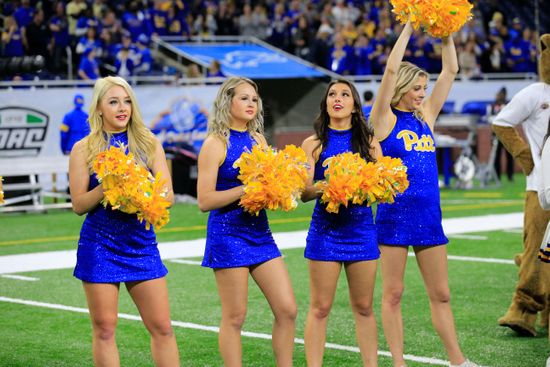 Pittsburgh Panthers Cheerleaders Look On During Editorial Stock Photo ...