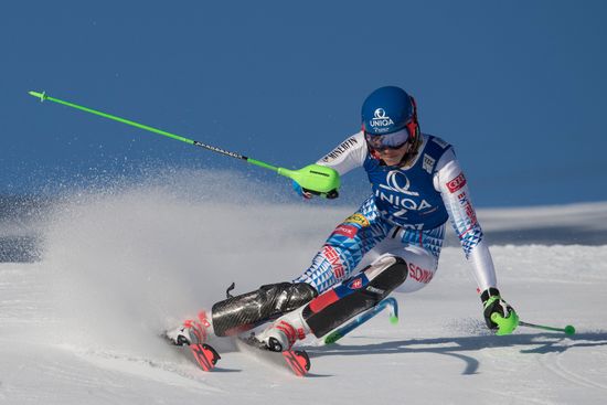 Petra Vlhova Slovakia Clears Gate During Editorial Stock Photo - Stock ...
