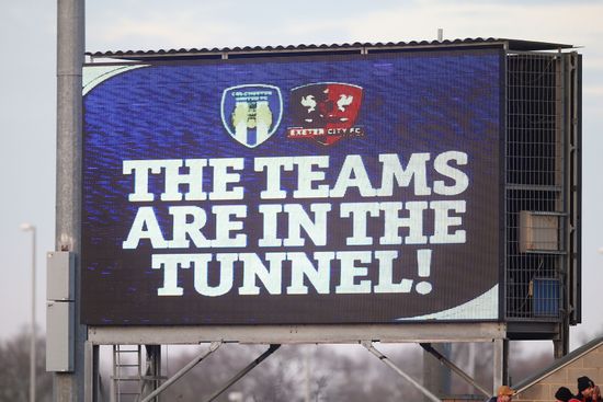 Teams Tunnel On Big Scoreboard During Editorial Stock Photo - Stock ...