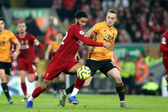 Liverpool Defender Joe Gomez 12 Wolverhampton Editorial Stock Photo ...