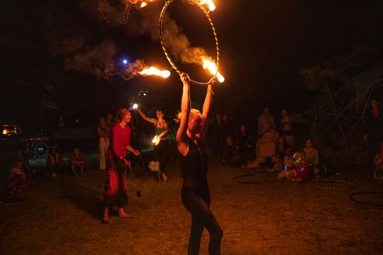Fire Poi Performers Entertains Crowds Festival Editorial Stock Photo ...