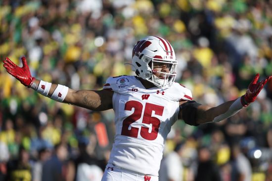 Wisconsin Badgers Safety Eric Burrell 25 Editorial Stock Photo - Stock ...