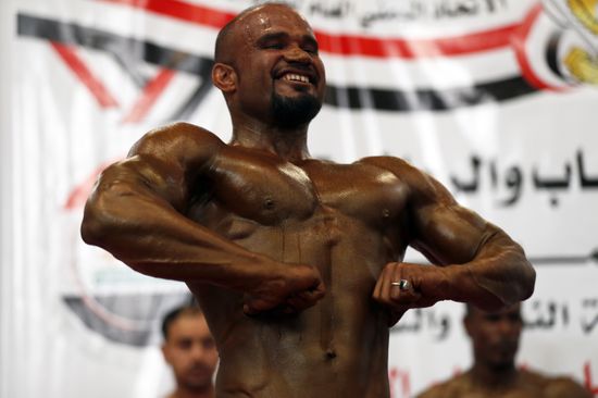 Yemeni Bodybuilder Flexes His Muscles During Editorial Stock Photo ...