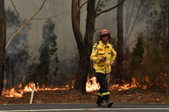 Firefighter Works Contain Small Bushfire Which Editorial Stock Photo ...
