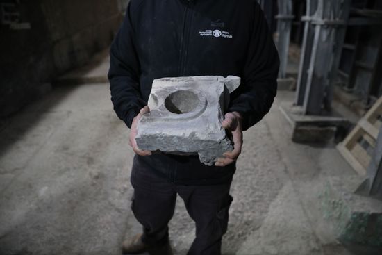 Archaeologist Ari Levi Holds Piece 2000yearold Editorial Stock Photo ...